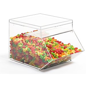 Displays2go Acrylic Stackable Candy Bins, Holds 1.5-Gallon, Clear
