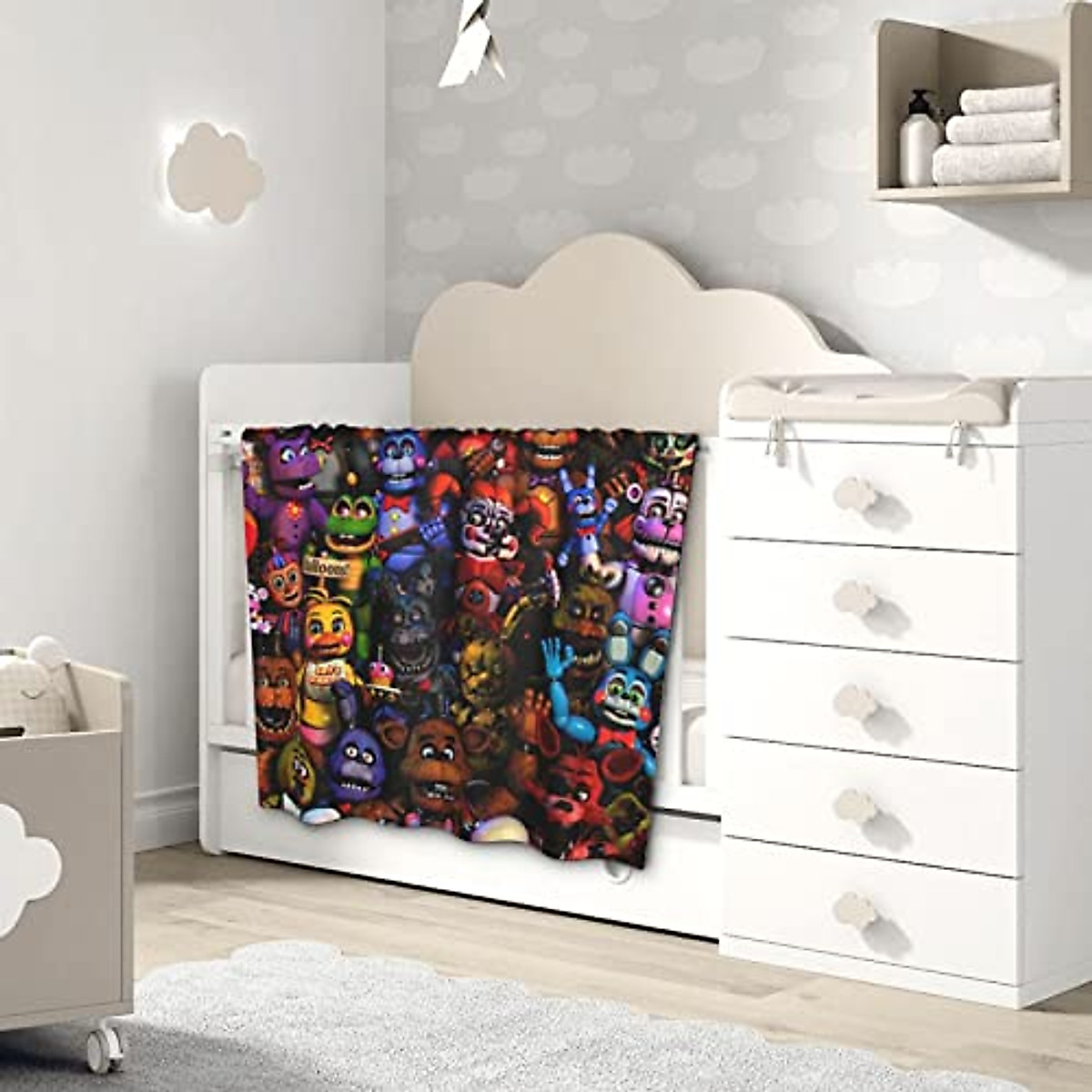 Baby Blanket Five .Nights at Freddy's Blanket Super Soft Suitable for Comforting Newborn Boys and Girls Air Conditioning Quilt 30 X 40 Inch