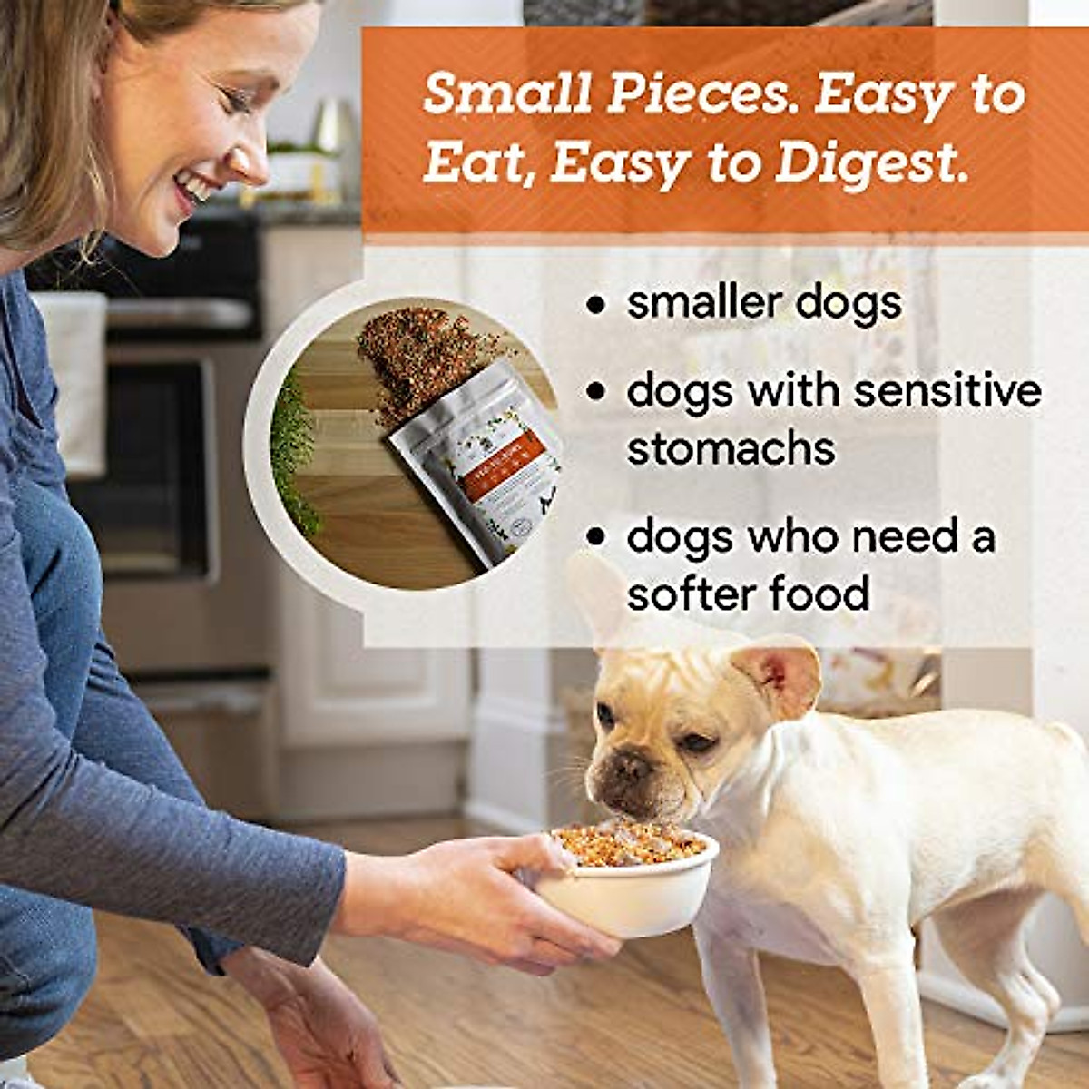 Dr. Harvey's Veg-to-Bowl Fine Ground Dog Food, Human Grade Dehydrated Base Mix for Dogs, Grain Free Holistic Mix for Small Dogs (3 Pounds)