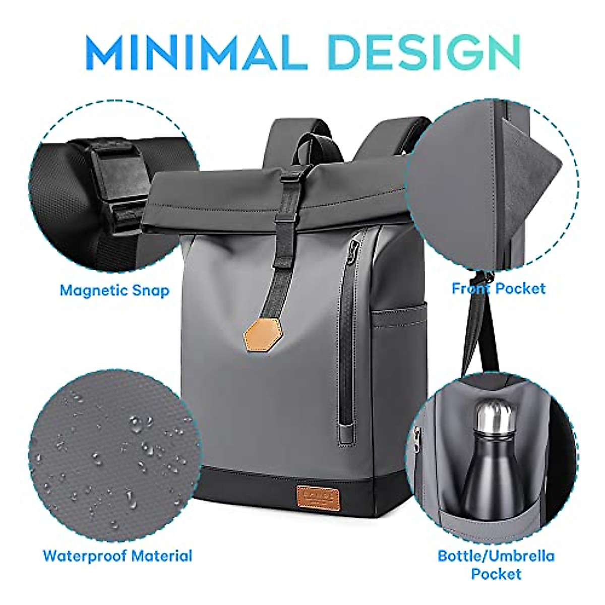 BANGE Fashion Laptop Backpack for 15.6Inch Laptop, Water Resistant Travel Business Backpacks for Men and Women…