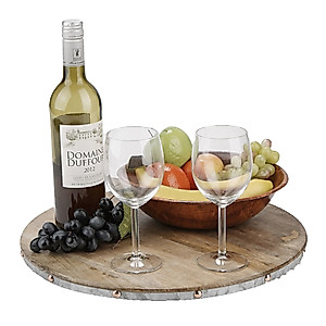 Mind Reader Wood, Wooden, Spinning Lazy Susan, Rotating Organizer, Thick Single Turntable, Brown, One Size