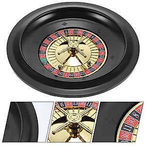 Cabilock Poker Table Roulette Wheel Table Poker Wheel Rotating Poker Wheel Prop Game Wheel Poker Game Prop Party Game Prop Poker Supply Decorative Poker Wheel Plastic