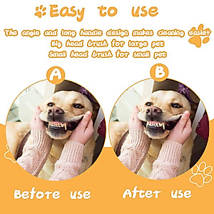 TINSKY 80 Pcs Small Dog Tooth Brush Brushing Kit Dual Headed Puppy Toothrush Bulk Long Handle Pet Dental Brushes for All Dog Breeds Pets Cleaning Dental Oral Care