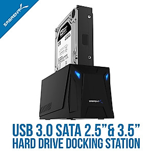 Sabrent USB 3.0 to SATA External Hard Drive Docking Station + 22AWG 10 Feet USB 3.0 Extension Cable