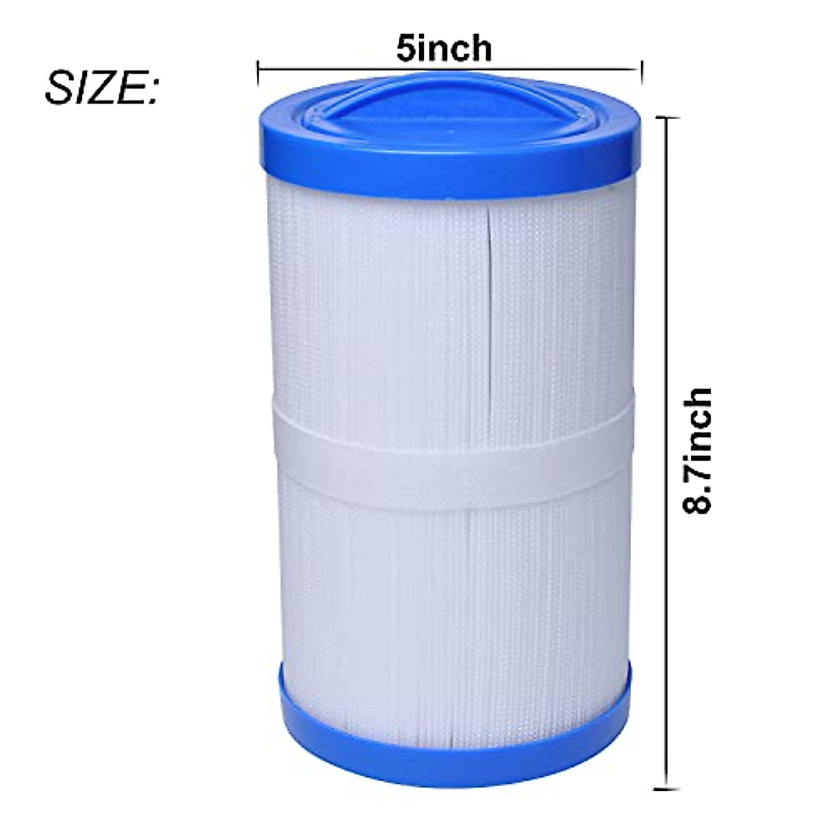 PWW35L Hot Tub Filter Cartridge Filter Compatible with Unicel 4CH-935 Waterway 817-4035 Teleweir 35 SF, Pool & Spa Filter, 2 Pack