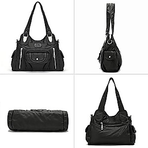 Scarleton Handbags for Women, Purses for Women, Hobo Bags for Women, Purses and Handbags, Womens Purse w/Multi Pocket, H163501, Black