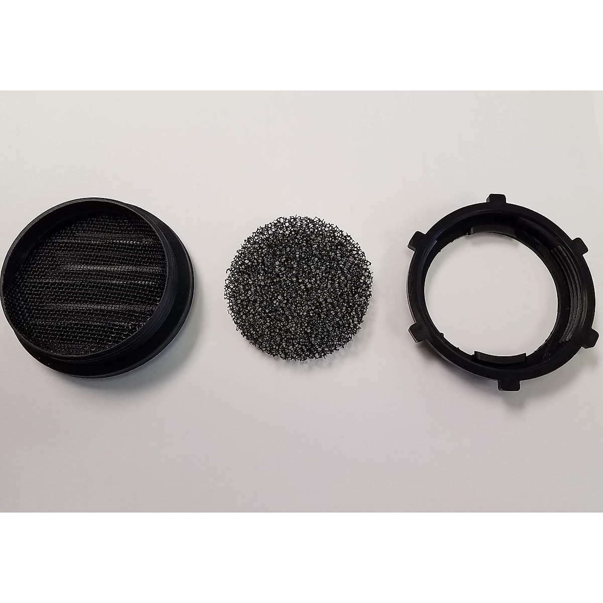 The Display Shield Louvered Vent, Bug Screen, 60ppi Filter, Seal and Cap, 2.5", Black