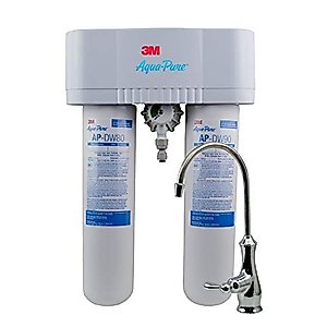 Aqua-Pure 5583101 Under Sink Water Filter System AP-DWS1000, Dedicated Faucet, Reduces Particulate, Chlorine Taste and Odor, Lead, Turbidity, Cysts, VOCs, MTBE