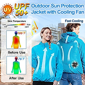 Air Conditioned Jacket With Fans - Cooling Vest For Men Women With 3 Speed Adjustable Cool Clothes For Hot Weather Work (3X-Large)