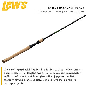 Lew's Speed Stick 7'4"-1 Heavy Pitchin/Frog Casting Rod