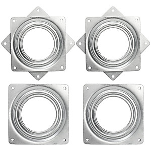 Fasmov 16 Pack 4-Inch Lazy Susan Turntable Bearings, 5/16” Thick Swivel Plate for Serving Trays, Kitchen Cabinet, Craft Project, Makeup Holder, Silver