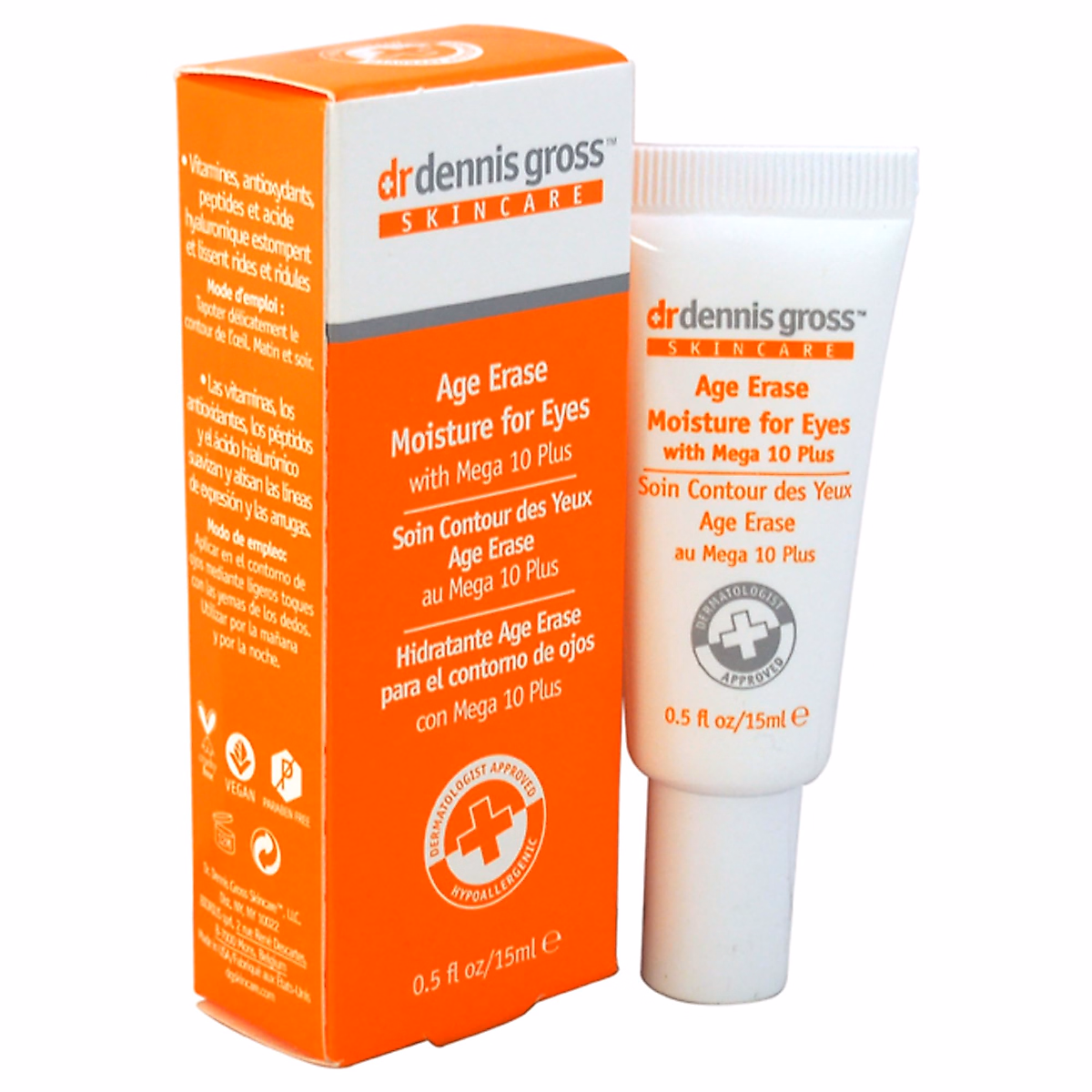 Age Erase Moisture For Eyes with Mega 10 Plus by Dr. Dennis Gross for Unisex - 0.5 oz Moisturizer