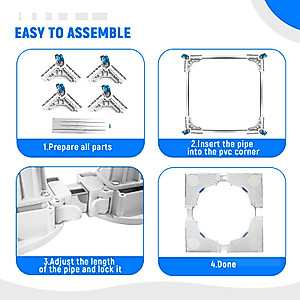 DUPDMKIN Mini Fridge Stand Washing Machine Dolly Mini Refrigerator Stand with Brake Adjustable Refrigerator Dolly (8 wheels)