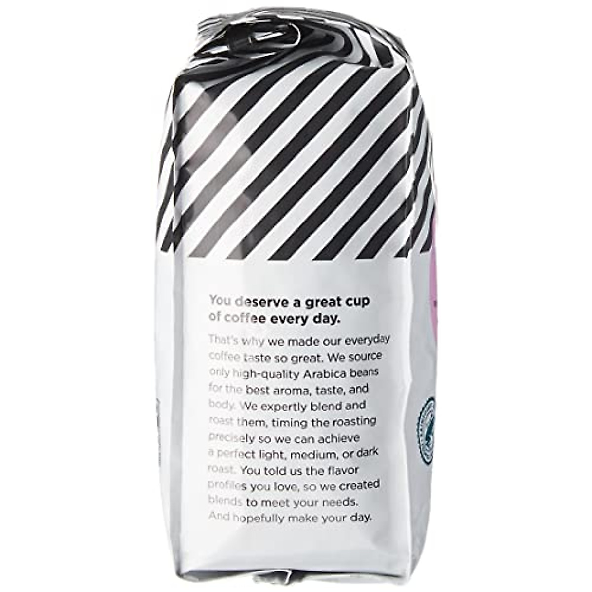 AmazonFresh Donut Cafe Whole Bean Coffee, Medium Roast, 12 Ounce