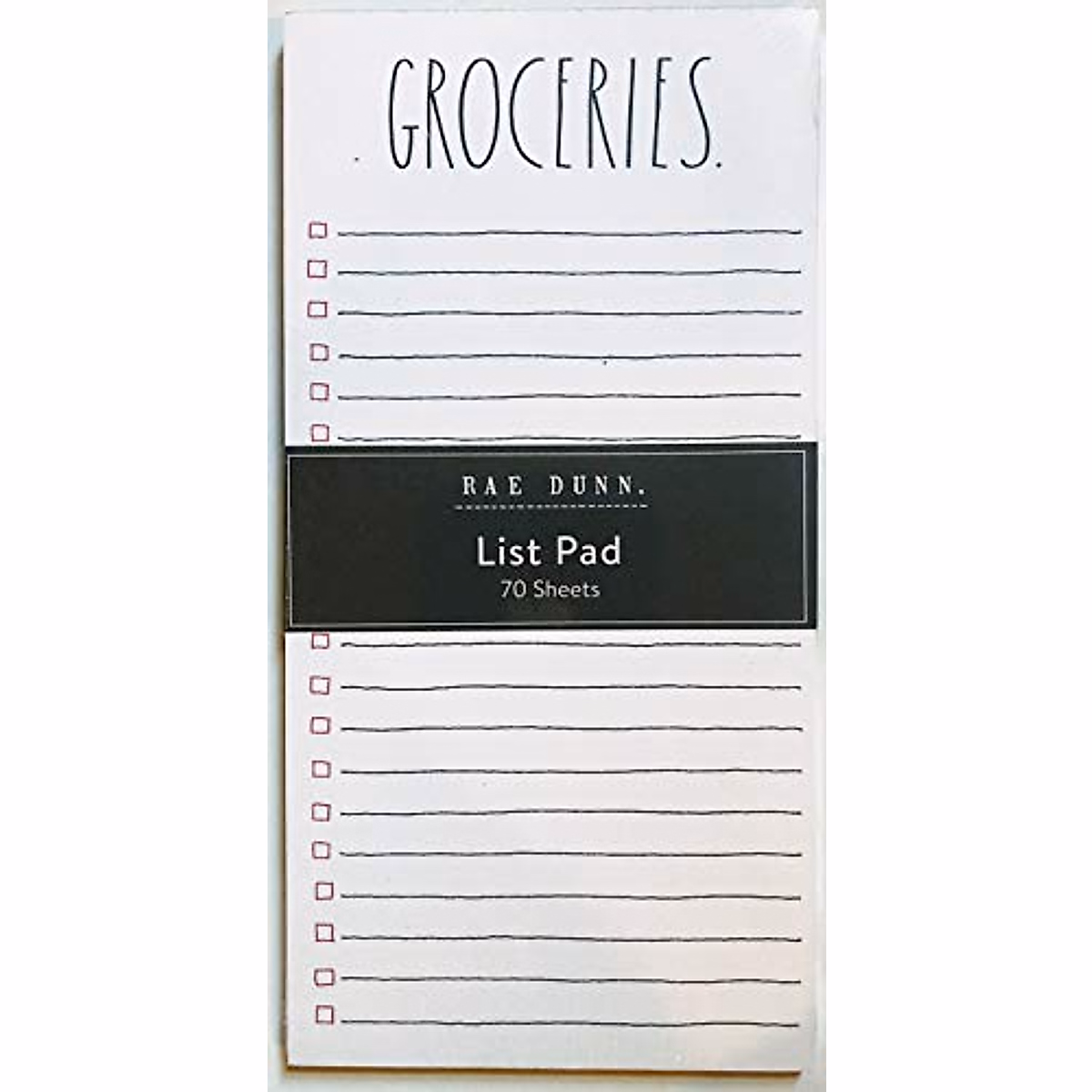 Rae Dunn List Pad Groceries 70 Sheets Lined
