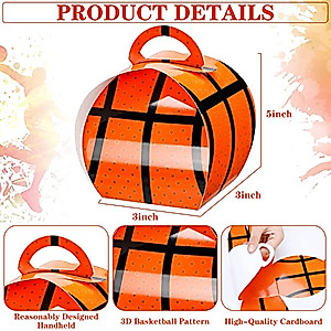 48 Pcs Basketball Party Favors Sports Treat Boxes Basketball Birthday Decorations Basketball Goodie Bags Basketball Treat Bags for Kids Gift Wrap Boxes Baby Shower Basketball Theme Party Supplies