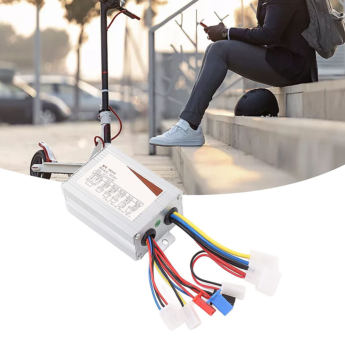 SPYMINNPOO Brush Motor Controller,36V 800W Electric Scooter Speed Controller Brushed Electric Controller Replacement for Upgrade