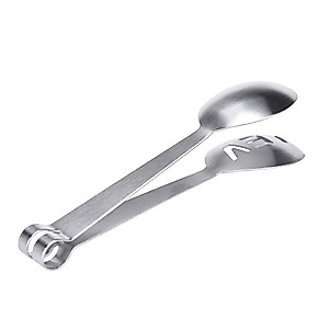 DINGJIN 2 Piece Stainless Steel Tea Tongs Teabag Squeezer Strainer Holder Grip Metal Spoon Mini Sugar Clip Kitchen Bar Tools