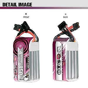 CODDAR 850mAh 4S 14.8V 110C LiPo Battery with XT30 Connector for RC Heli Airplane Quadcopter Helicopter Multi-Motor Hobby DIY Parts,63mm to 101mm Size FPV, 63mm inch to 76mm CineWhoop, CD4S850110