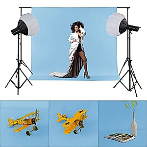 Joccun 8X10 FT Light Blue Backdrop Background for Photography,Polyester Backdrop Curtain Background Screen for Photography,Photoshoot,Video Recording,Studio(8X10ft,Light Blue)