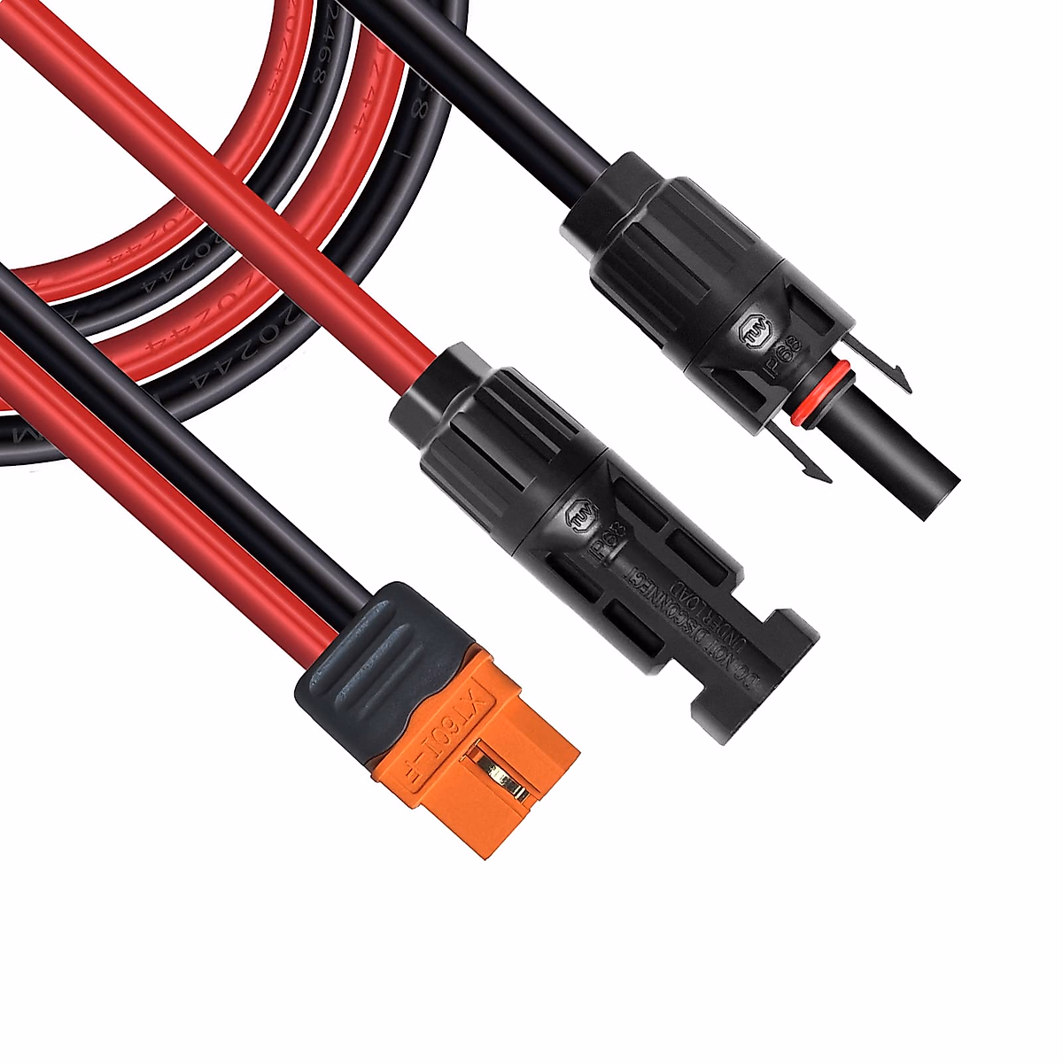 ZkeeShop Solar Charge Cable Solar Connector to XT60i Adapter Connector Connecting Solar Panel XT60i-F Extension Cable 12AWG Cable Compatible for Solar Generator Portable Power Station 3m(10FT)