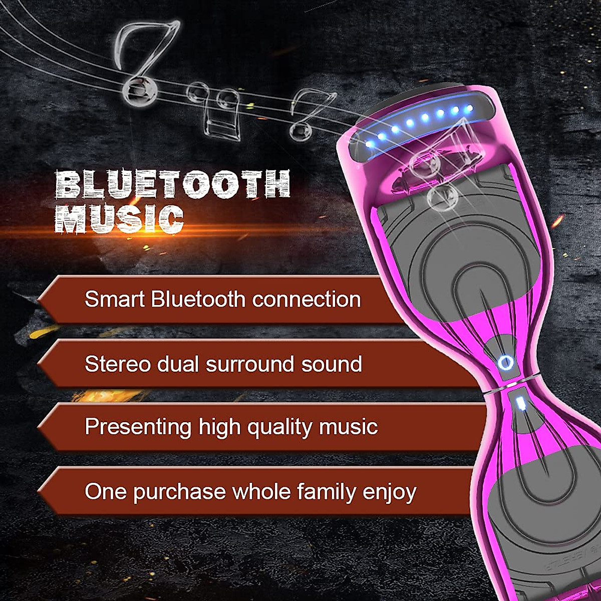 Hoverboard Certified HS2.01 Bluetooth Flash Wheel with LED Light Self Balancing Wheel Electric Scooter