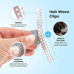 Hair Clips - Set of 10 - Aluminum 3.5 Butterfly Wave Setting Clips for Finger and Marcel Wave Hairstyles