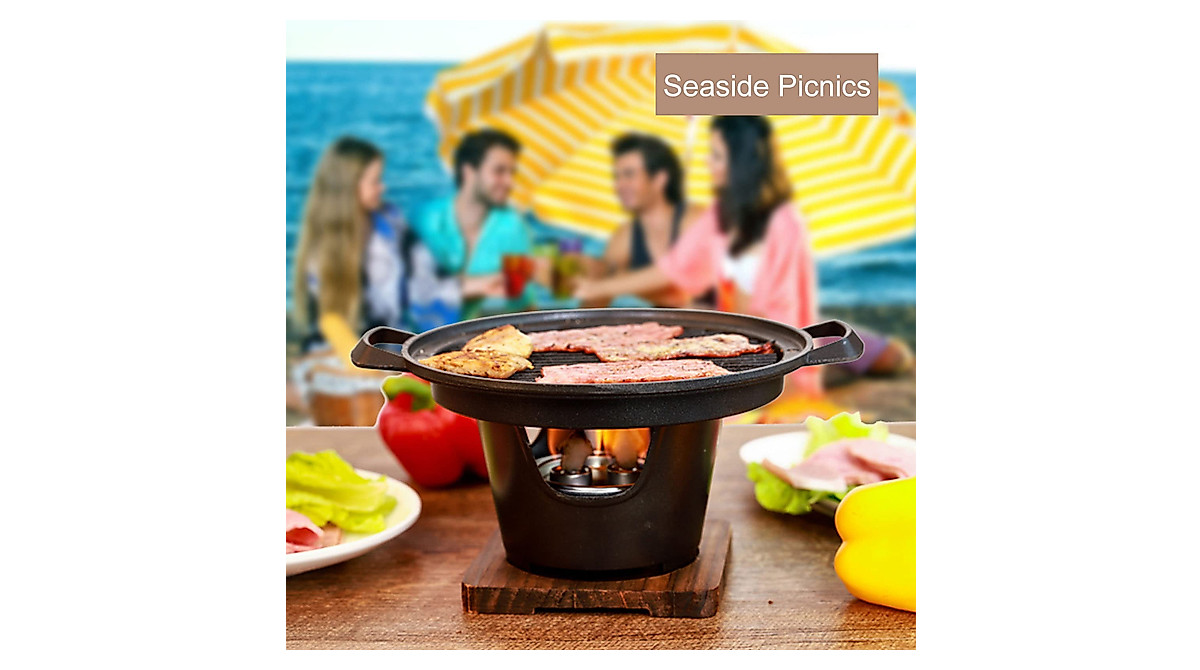 Mini Hibachi Grill 6.7in Portable Japanese Style Barbecue