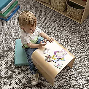 ECR4Kids Bentwood Cube Activity, Weaning Table and Seat Set, Adaptable 3-in-1 Toddler Multipurpose Kids Wood Furniture-Natural Chair