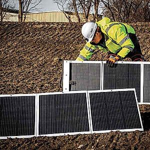 Klein Tools 29251 Portable 200W Solar Panel, Foldable Outdoor Solar Charger with USB-A Port for Power Stations, Batteries and Electronics