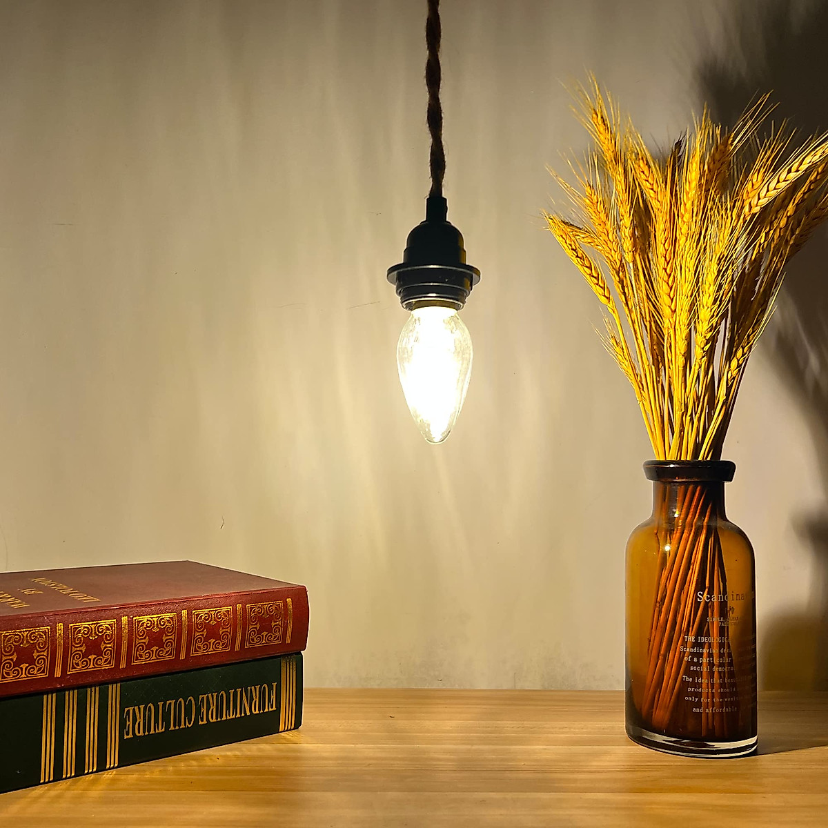 Leools Dimmable E26 led Bulb 6W Equal 60 watt Vintage LED Edison Bulb AC120V 3000K Soft White F15 LED Bulb for Ceiling Fan Light Bulbs,Pendant Bulb and Chandeliers Light Bulb 600LM Clear Medium 6Pack