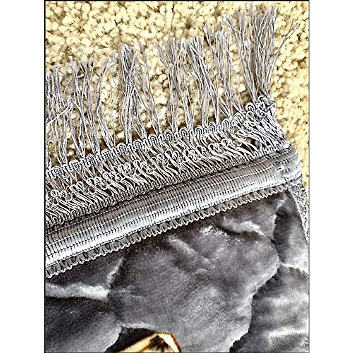 Empire Thick Padded Islamic Muslim Prayer Rug- Gray