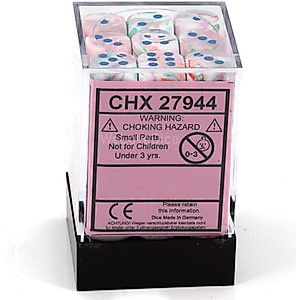 Chessex Festive 12mm D6 Dice Block, Pop Art and Blue