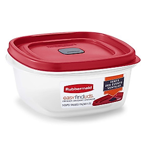 Rubbermaid 16-Piece Food Storage Containers with Lids Bundle (Red)