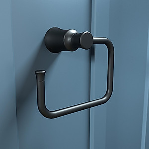 hansgrohe Towel Ring 8-inch Transitional Towel Holder in Matte Black, 04786670