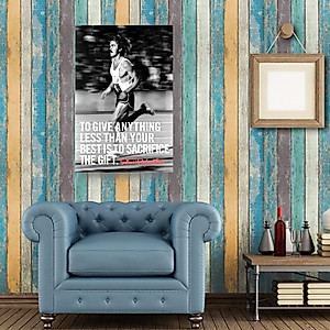 WUYE Long-distance Runner Steve Prefontaine Poster Home Decor Poster Wall Art Hanging Picture Print Bedroom Decorative Painting Posters Room Aesthetic 12x18inch(30x45cm)