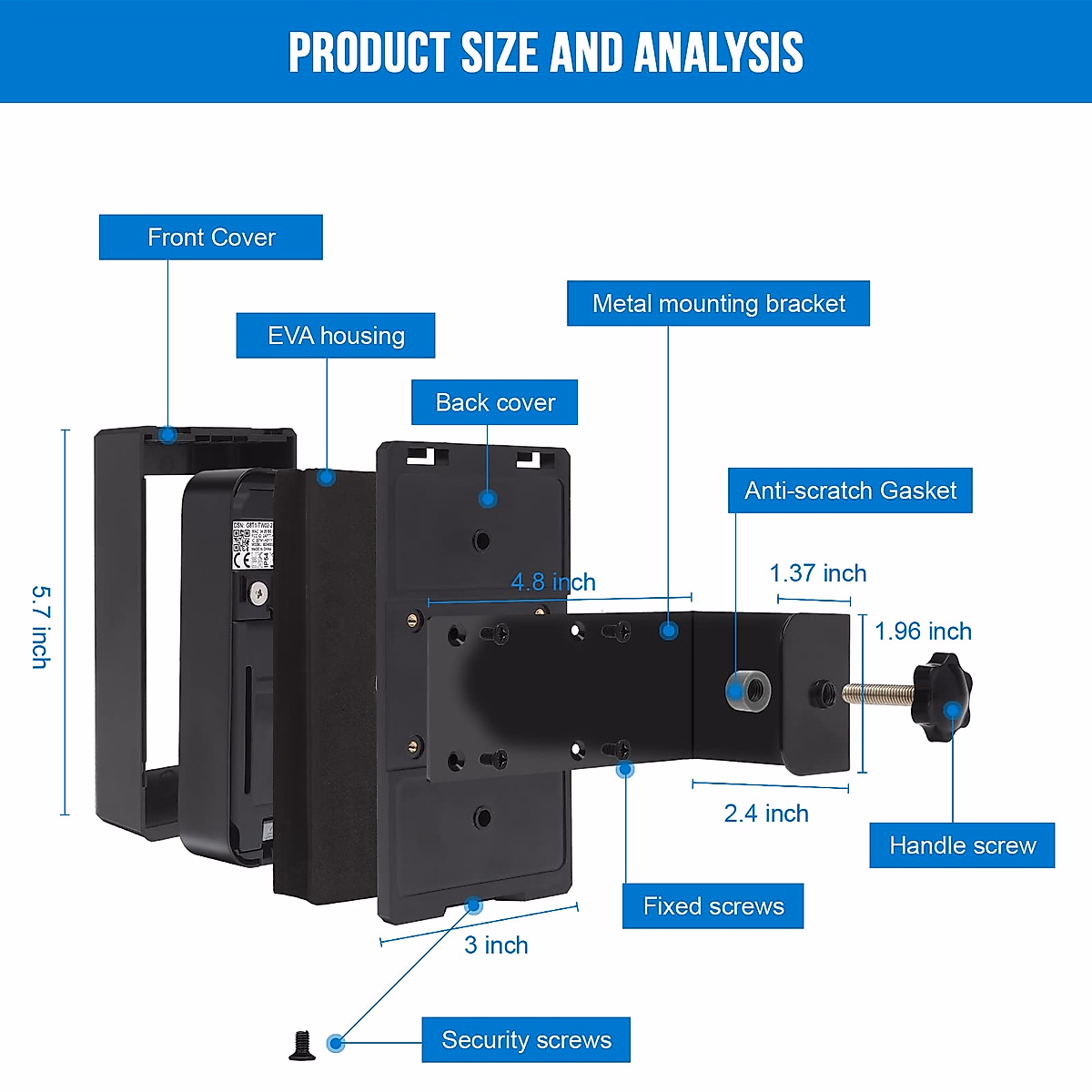 Anti-Theft Blink Video Doorbell Door Mount,No-Drill Adjustable Mounting Bracket,Not Block Doorbell Motion Sensor,Easy to Install Blink Video Doorbell Accessories for Houses Apartments Office