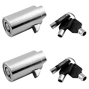 Luomorgo 2 Pcs Vending Machine Lock and Key, Keyed Alike Tubular Soda Machine Lock, Universal Candy Machine Lock Replacement, Snack Vending Machine Locks with 6Pcs Keys (Chrome)