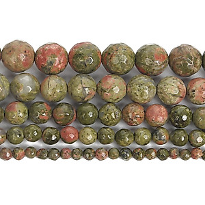 NHBT YU 4/6/8/10/12mm Natural Stone Green Stone Round Beads Loose Spacer Bead for Jewelry Making DIY Accessories T87 (Color : H8588, Item Diameter : 10mm)