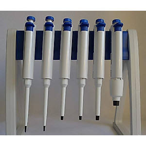 LINKTOR Lab Linear Pipettor Stand Rack, Hold Up 6 Micropipettes, Premium Engineering Plastic Polymer, Excellent Chemical Reagent Corrosion Resistance