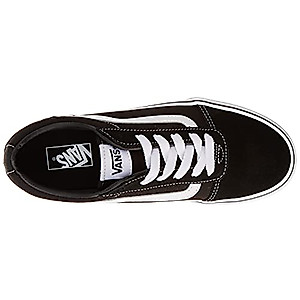 Vans Yt Ward Sneaker, Black ((Suede/Canvas) Black/White Iju), 11 US Unisex Little Kid
