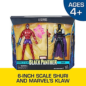 Hasbro Marvel Legends Series Black Panther Comic Figures Shuri & Klaw 6" Scale Figures Collector/Fan 2 Pack