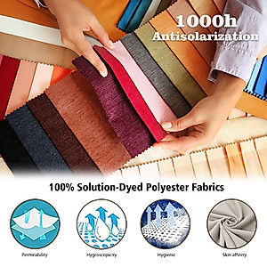 Sunshine Outdoor 44''x22''x4 Indoor/Outdoor High Back Chair Cushions,seat/Back Chair Cushions,All-Weather Deep Seating Rocking Chair Patio Garden Chaise Lounge Sun Lounger 2 Sets Grey Leaves