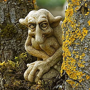 Troll Statues Home Decor, Gargoyle Statues, Cast Stone Trolls, Gothic Sculpture Home Garden Art Decorations, Exquisite Stone Statues for Indoor Outdoor