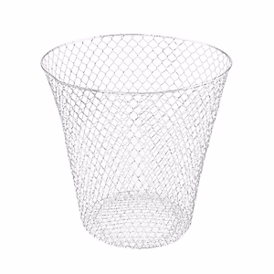 Generic Waste Basket, Wire Mesh Round Waste Lightweight Trash Can, 9in Mesh Open Top Wastebasket, Recycling Use Desk Office School Garbage Cans Home Essential Bins & Trash Storage (1, Black)