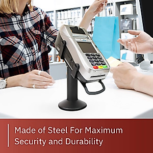 Discount Credit Card Supply DCCStands Swivel and Tilt First Data FD130 / FD150 POS Terminal Stand, Screw-in and Adhesive - Black