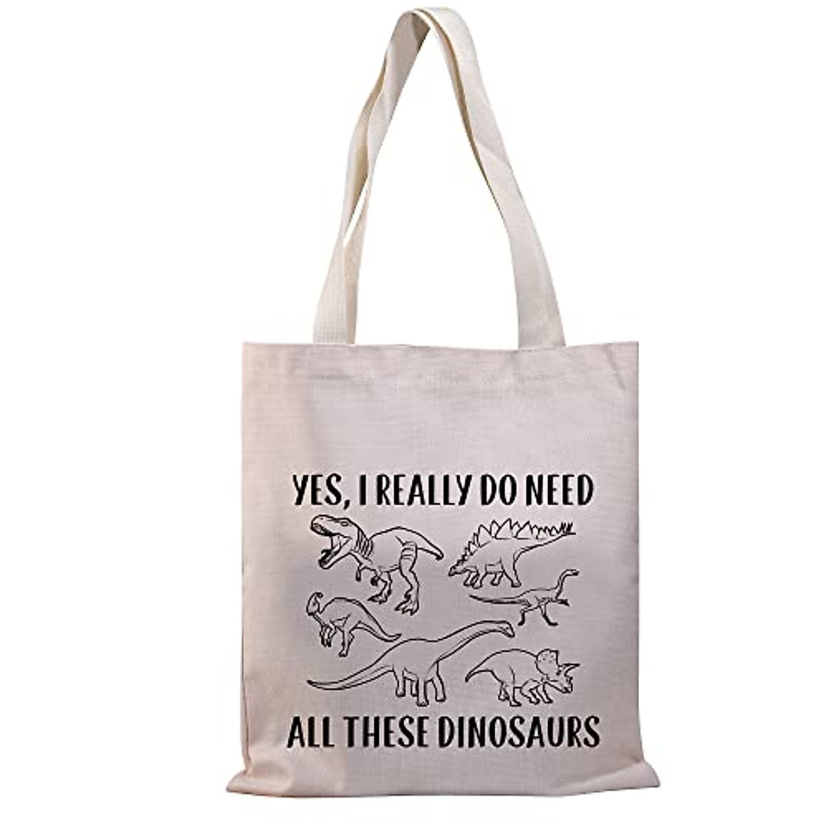 BDPWSS Dinosaur Tote Bag Funny Dinosaur Fans Gift Dinosaur Lover Bag Yes i Really Do Need All These Dinosaurs Travel Pouch (All dinosaurs TG)