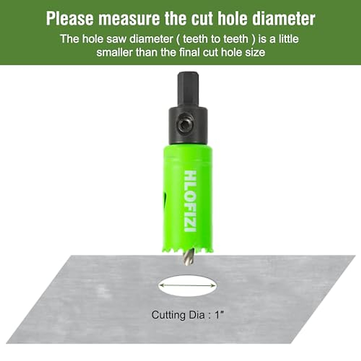 HLOFIZI 1 Inch Hole Saw Bit Bi-Metal for Wood Metal Plastic with Arbor, 1.5 Inch Depth
