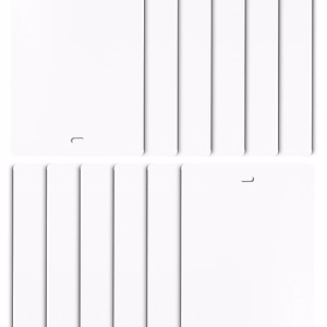 DALIX PVC Vertical Blind Replacement Slats Curved Smooth White 42.5 x 3.5 (20-Pack)
