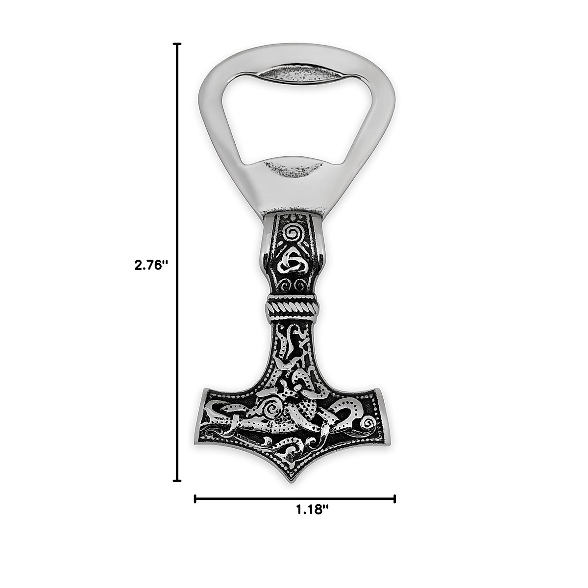 HAQUIL Viking Hammer Bottle Opener Norse Viking Mjolnir Odin Mythology Portable Key Chain Stainless Steel Beer Opener